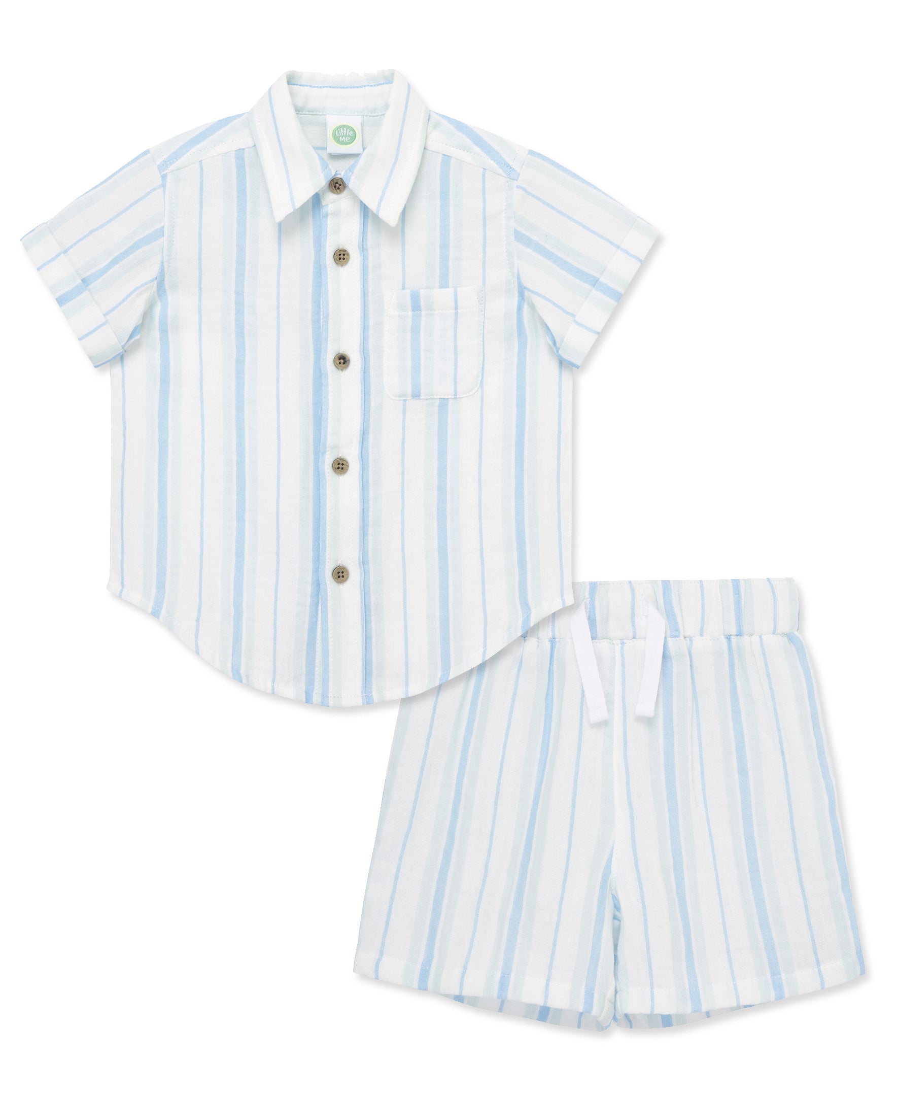 Stripe Woven Short Set (12M-24M)