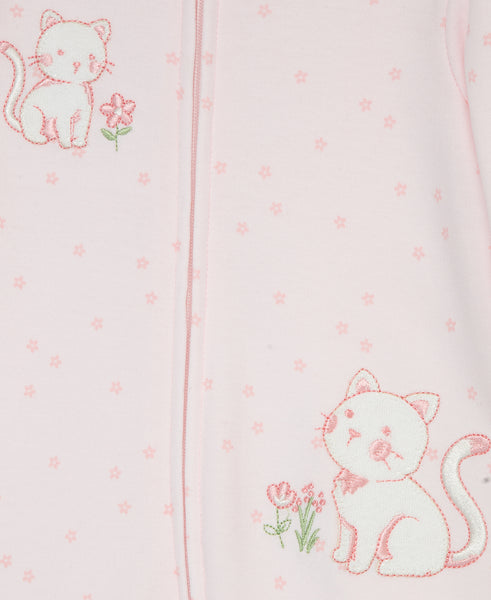 Sweet Kitties Zip Footed One-Piece - Little Me